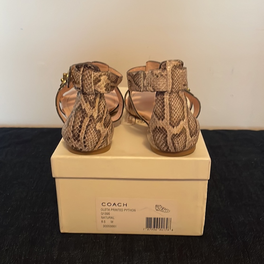 Coach Snake Print Sandals - Gem